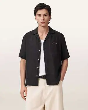 ALLSAINTS Wilder Embroidered Linen Shirt