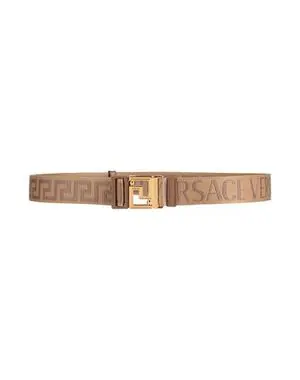 Versace Belt With Logo Print - Beige