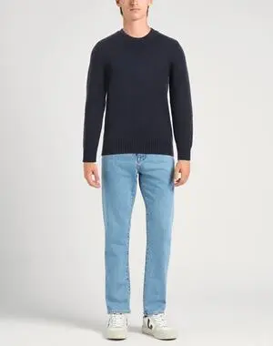 Fedeli Sweater In Cotton And Polyester - Blue