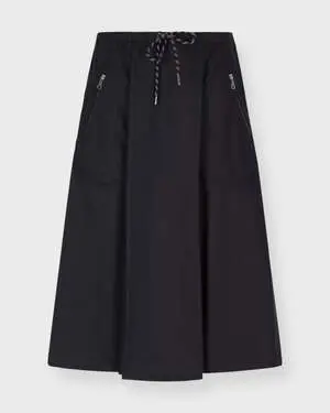 Moncler Cotton Blend Midi Skirt