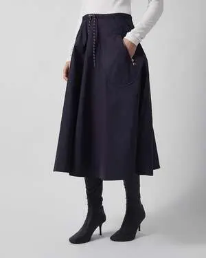 Moncler Cotton Blend Midi Skirt