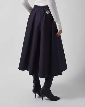 Moncler Cotton Blend Midi Skirt