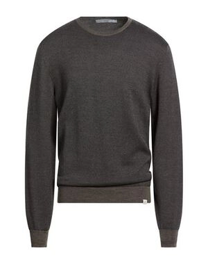 LIU •JO MAN Merino Wool Crewneck Sweater - Charcoal