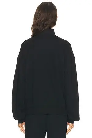 Eterne Oversized Half Zip Sweatshirt - Black