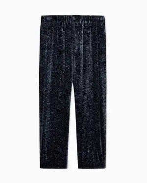 Giorgio Armani Chevron Print Velvet Trousers