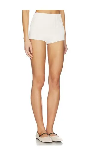LOVERS AND FRIENDS Lanney Knit Mini Shorts - Ivory