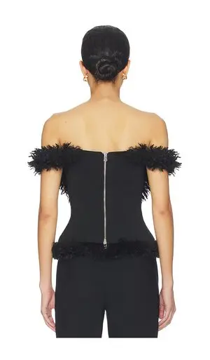 Lado Bokuchava Off-the-shoulder Corset With Faux Fur Trim