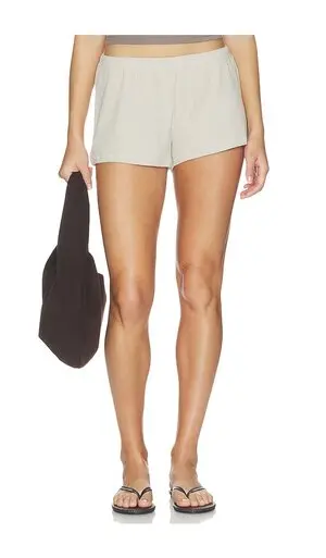 SKIMS Cotton Rib Loose Short - Stone