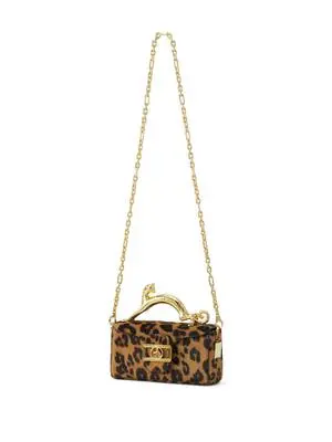 LANVIN Leopard-print Tote Bag With Cat Detail - Brown
