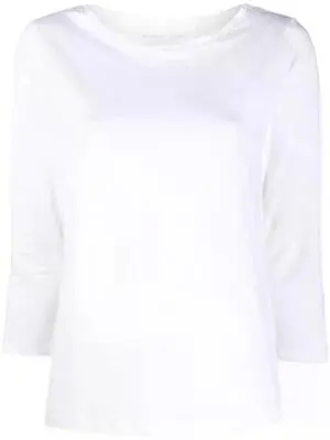 Majestic Filatures Crop-sleeve T-shirt - White