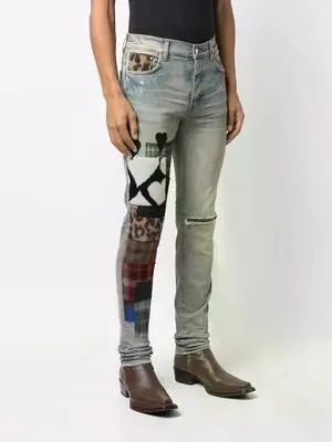 Amiri Patchwork Detail Denim Jeans