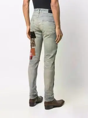 Amiri Patchwork Detail Denim Jeans