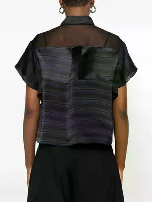 Sacai Mesh Striped Blouse
