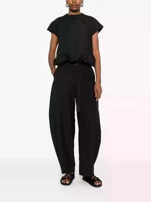 Sacai Pinstripe Buckled Trousers