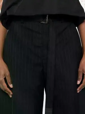 Sacai Pinstripe Buckled Trousers