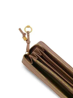 GIANNI CHIARINI Zip Pendant Wallet - Brown
