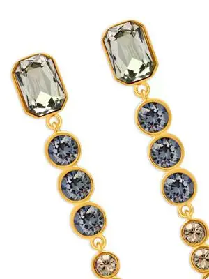 Oscar De La Renta Crystal Embellished Drop Earrings