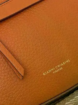 GIANNI CHIARINI Helena Round Flap Satchel - Brown
