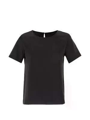 Max Mara Contrasting Texture T-shirt - Black