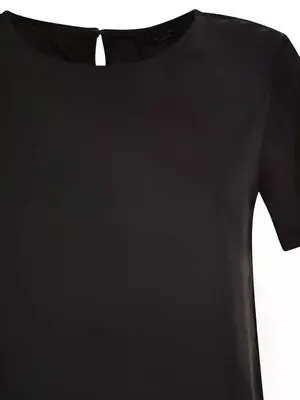 Max Mara Contrasting Texture T-shirt - Black