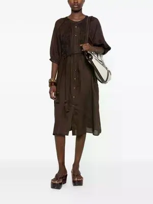 ERMANNO FIRENZE Embroidered Midi Dress