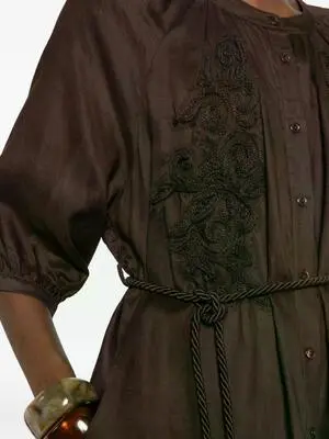 ERMANNO FIRENZE Embroidered Midi Dress
