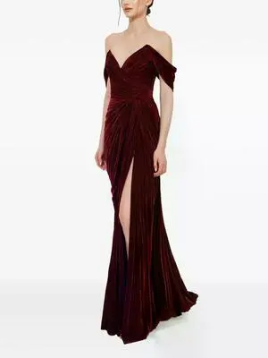 IRIS SERBAN Charlotte Off-shoulder Maxi Dress
