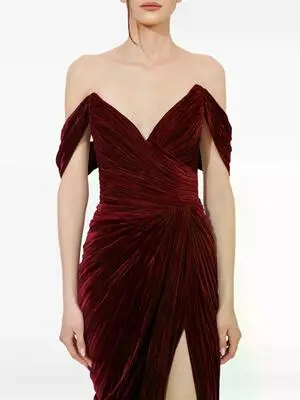 IRIS SERBAN Charlotte Off-shoulder Maxi Dress