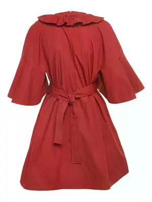 Fendi Frill-detail Belted Mini Dress