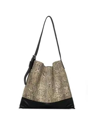 ALLSAINTS Asha Snakeskin Buckle Shoulder Bag