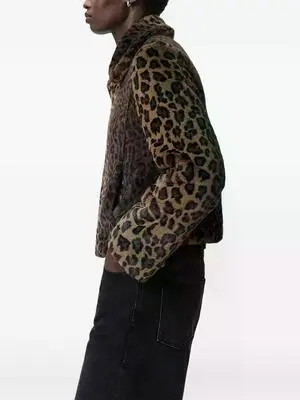 ALLSAINTS Leopard-print Jacket - Brown