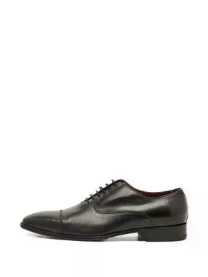 Balmain Leather Oxford Shoes With Stacked Heel
