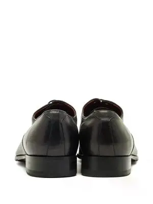 Balmain Leather Oxford Shoes With Stacked Heel
