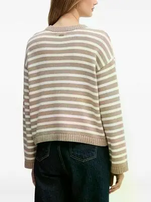 Barbour Rosie Striped Crew Neck Sweater - Brown
