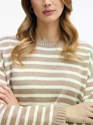 Barbour Rosie Striped Crew Neck Sweater - Brown