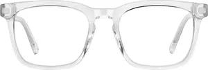Zenni Rectangle Full Rim Frame Glasses With Snap-on Sunlens - Clear