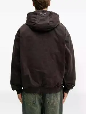 Adidas Hooded Zip Jacket - Brown