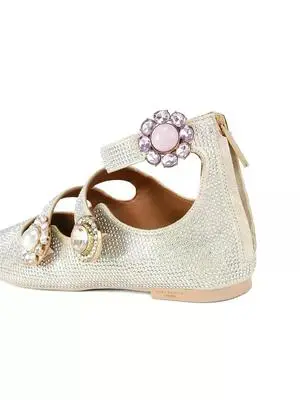 Kurt Geiger Embellished Strap Ballet Flats