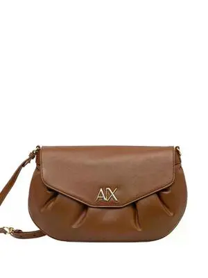 Armani Exchange Gathered-effect Cross-body Bag - Brown