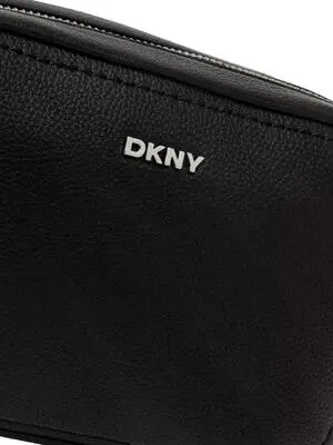 Dkny Logo-plaque Crossbody Bag - Black