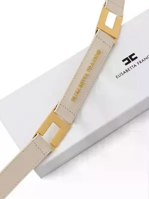 Elisabetta Franchi Logo Leather Belt