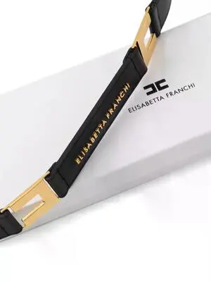 Elisabetta Franchi Leather Logo Belt