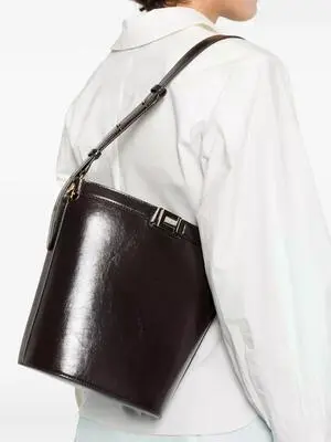 Elisabetta Franchi Naplak-effect Bucket Bag