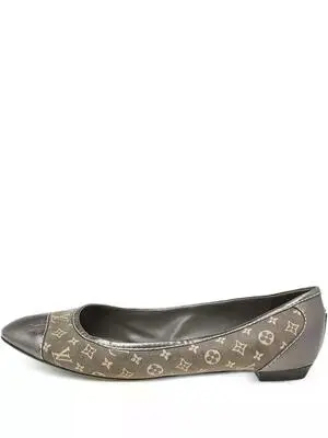 LOUIS VUITTON Monogram Canvas Pointed Toe Ballet Flats
