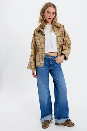 Women's Checked Jeans