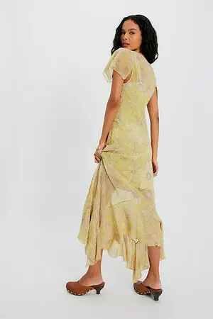 Free People Moonlight Maxi Dress - Yellow Combo