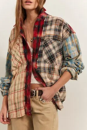 THE TALES Reworked Paneled Flannel