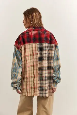 THE TALES Reworked Paneled Flannel