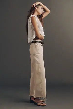 PISTOLA Tate High-rise Crop Tapered Jeans - Dune