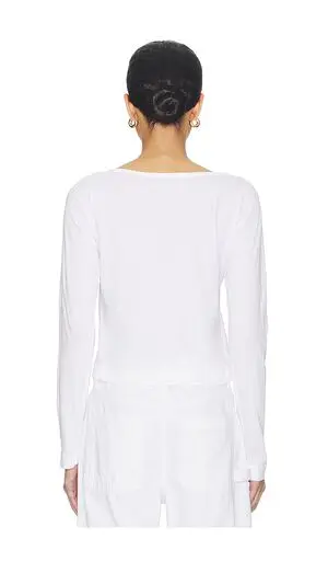 PERFECTWHITETEE Drop Shoulder Long Sleeve Top